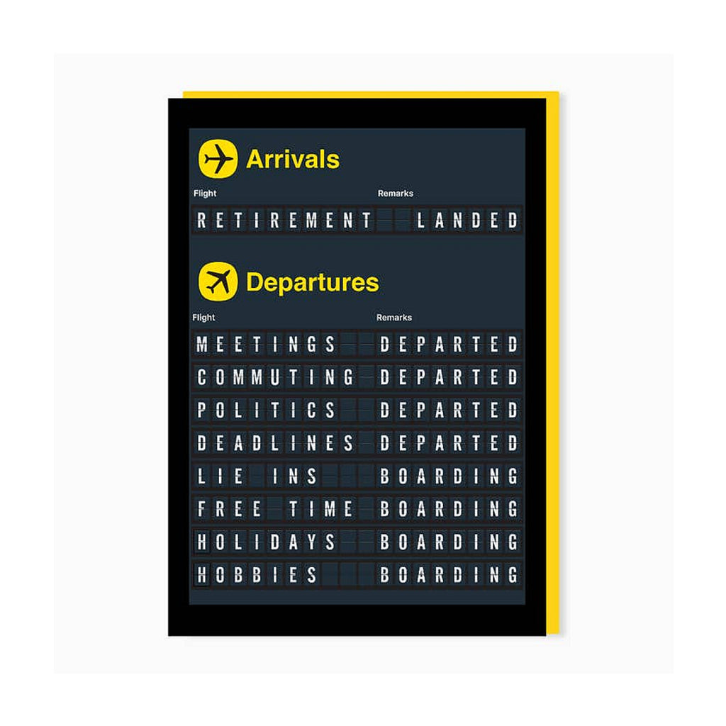 Departures Retirement Card – Diverse Gifts